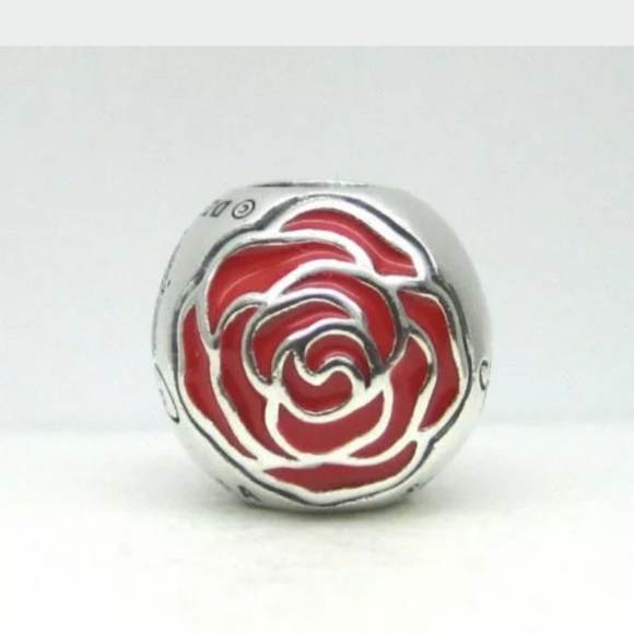Pandora | Jewelry | Pandora Disney Belles Enchanted Red Rose Charm ...